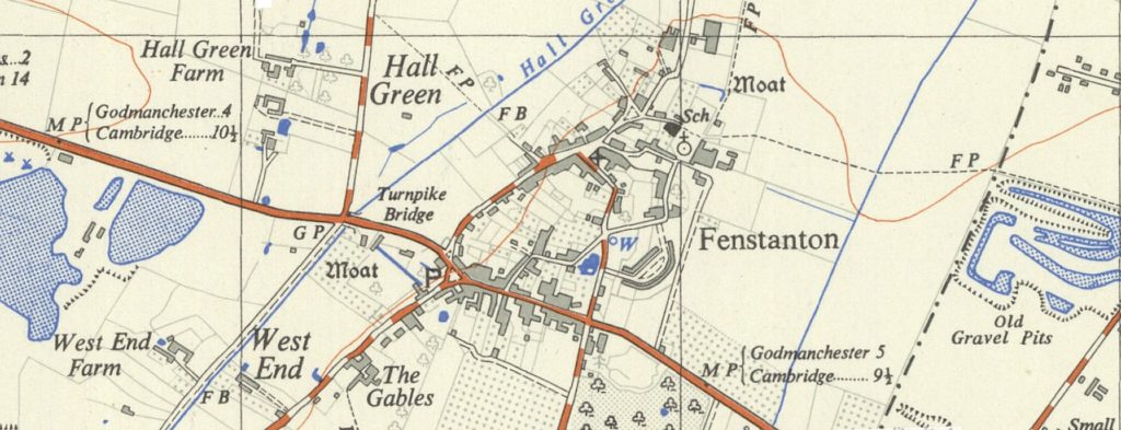 Fenstanton Map 1955 | FENSTANTON